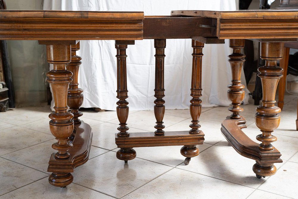 Antique Henry II Extendable Table in Walnut, France, 19th Century for ...