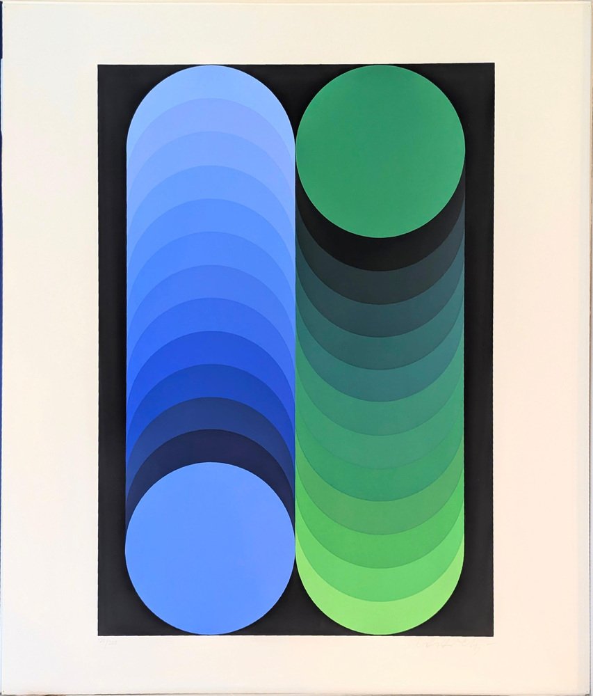 Victor Vasarely, Kidio, 1969, Silkscreen for sale at Pamono