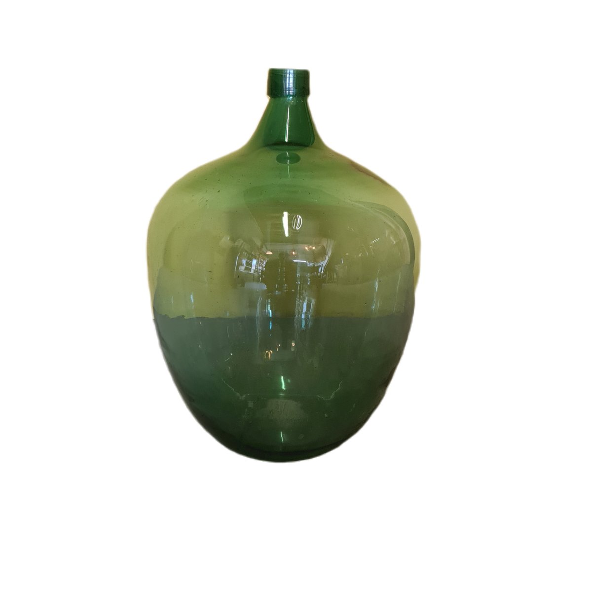 Large Green Glass Yeast Bottle, 1950s for sale at Pamono