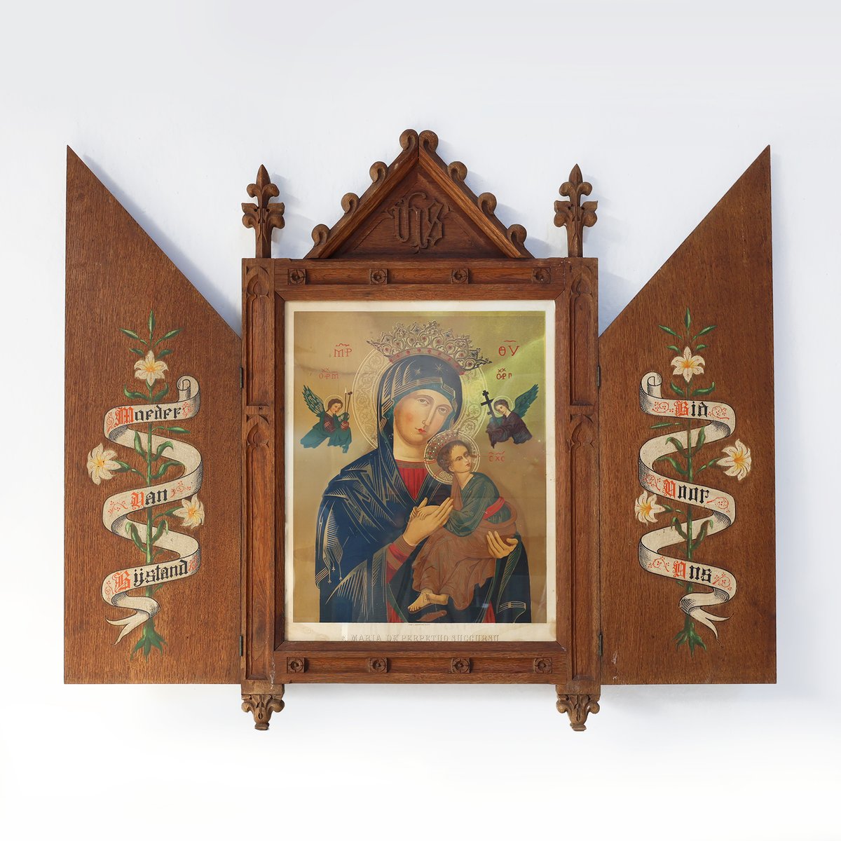 Neo-Gothic Religious Triptych of Mary of Perpetual Help, 1890s-1910s for sale at Pamono