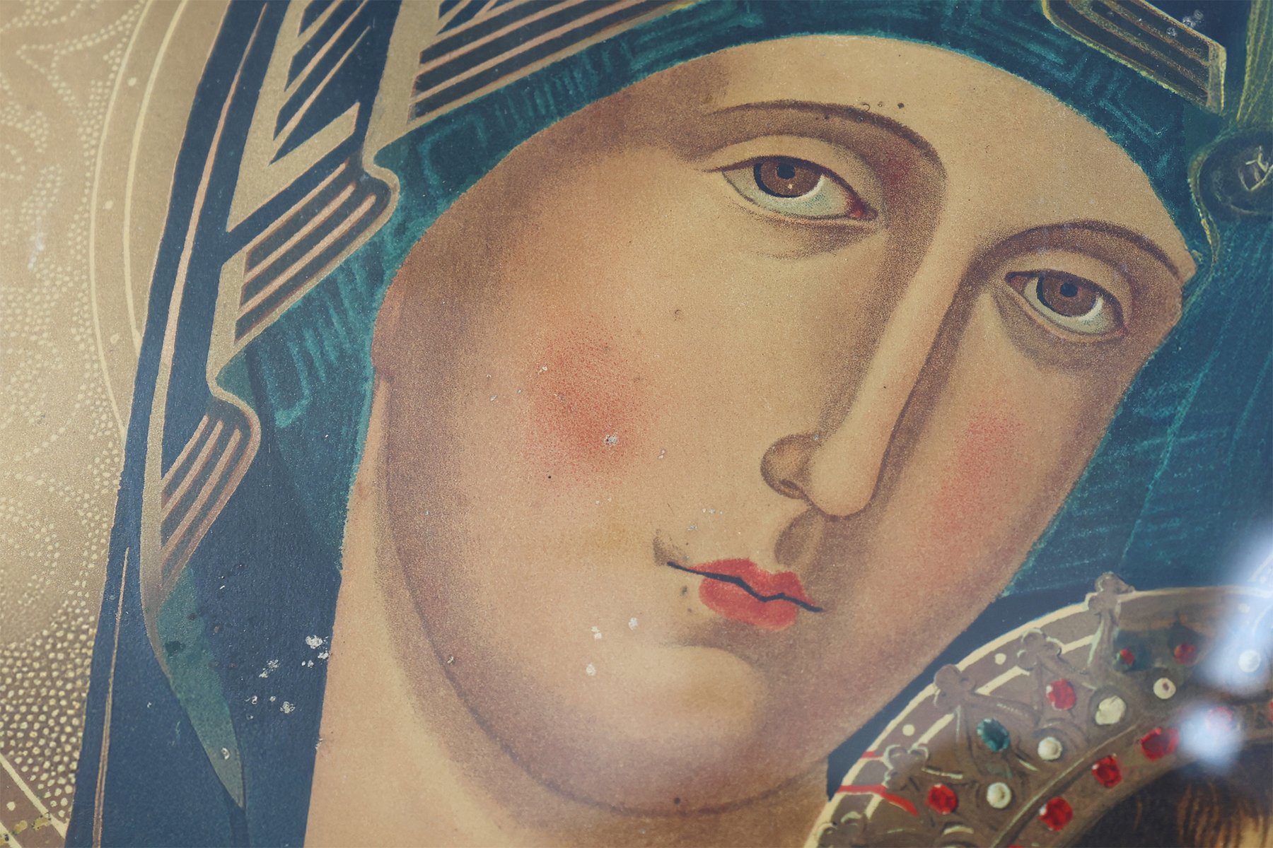 Neo-Gothic Religious Triptych of Mary of Perpetual Help, 1890s-1910s for sale at Pamono