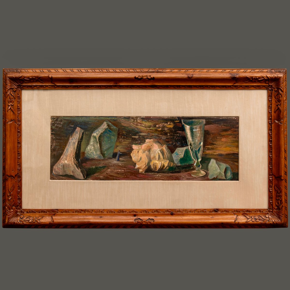 Mario Tozzi, Mid-Century Italian Signed and Archived Still Life for ...