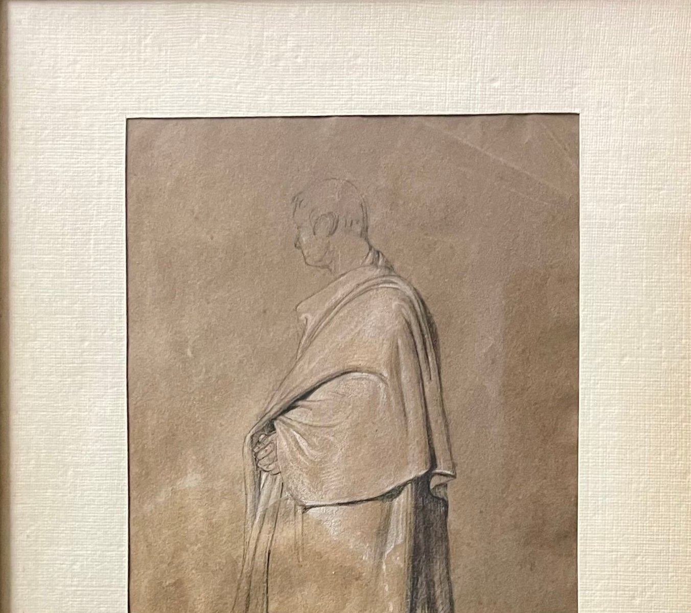 Neoclassical Italian Drawing, Framed Portrait for sale at Pamono