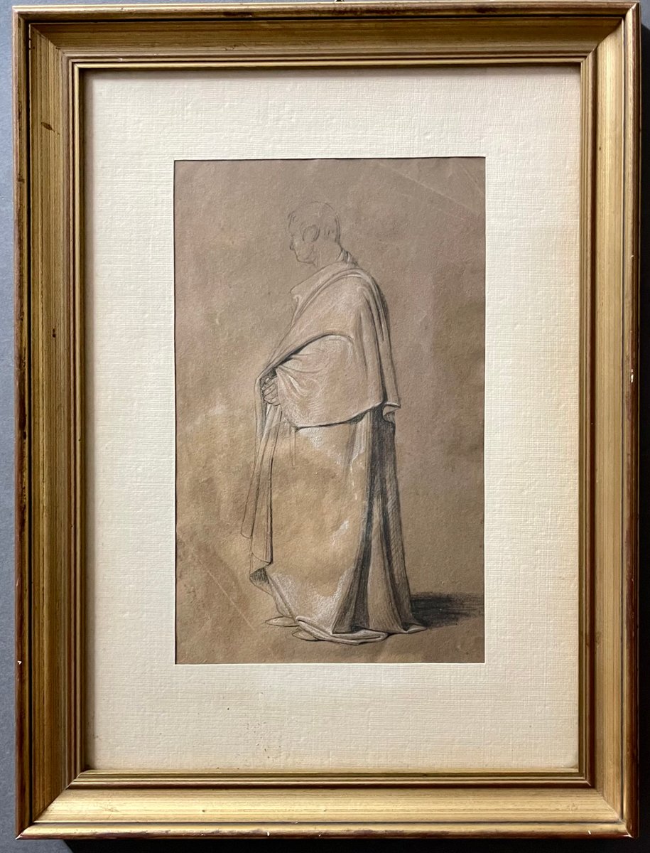 Neoclassical Italian Drawing, Framed Portrait for sale at Pamono