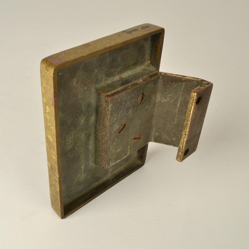 Rectangular Push and Pull Door Handle in Bronze with Tree Relief, 1970s ...