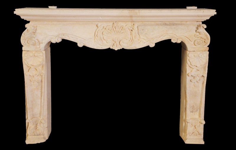 20th Century Louis XV Limestone Fireplace Mantle with Shell for sale at ...