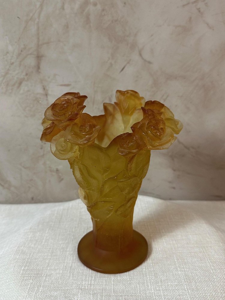 Glass Paste Vase by Jean Daum for Daum, 2010s for sale at Pamono