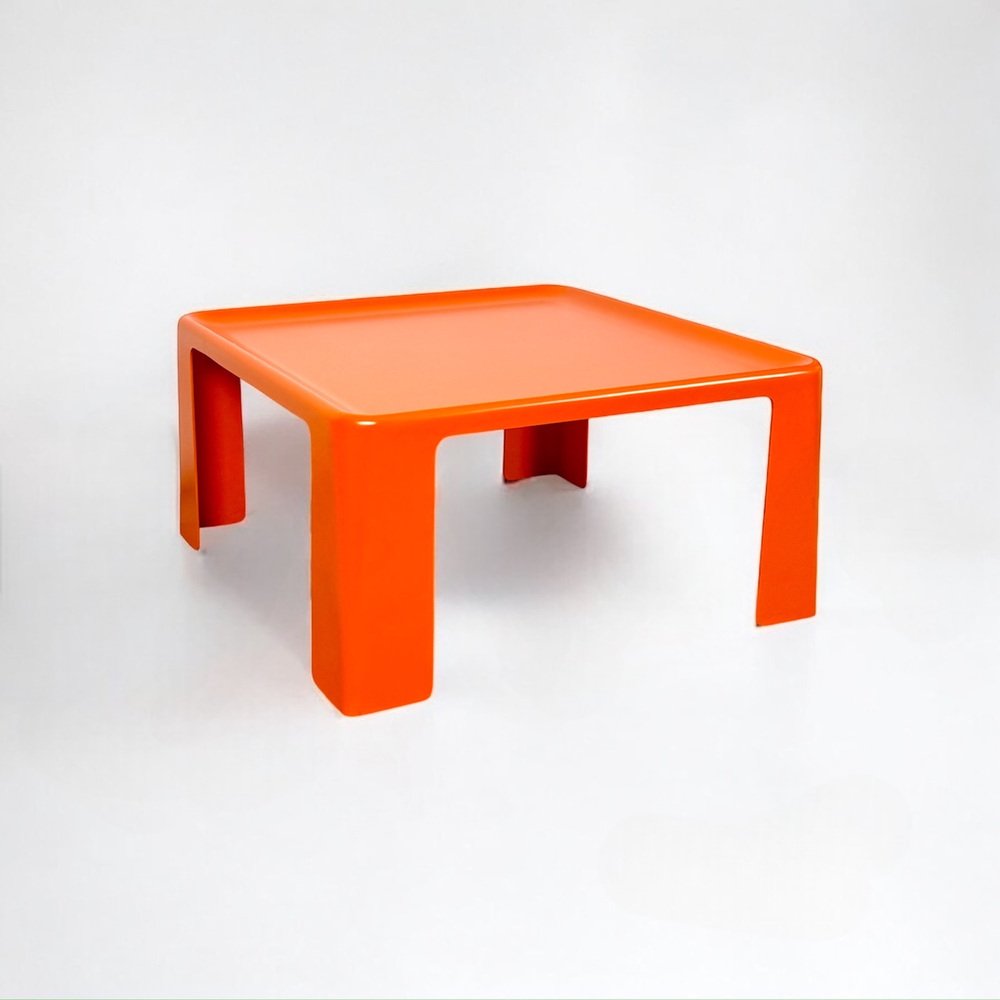 Amanta Coffee Table in Orange Fiberglass by Mario Bellini for C&B ...