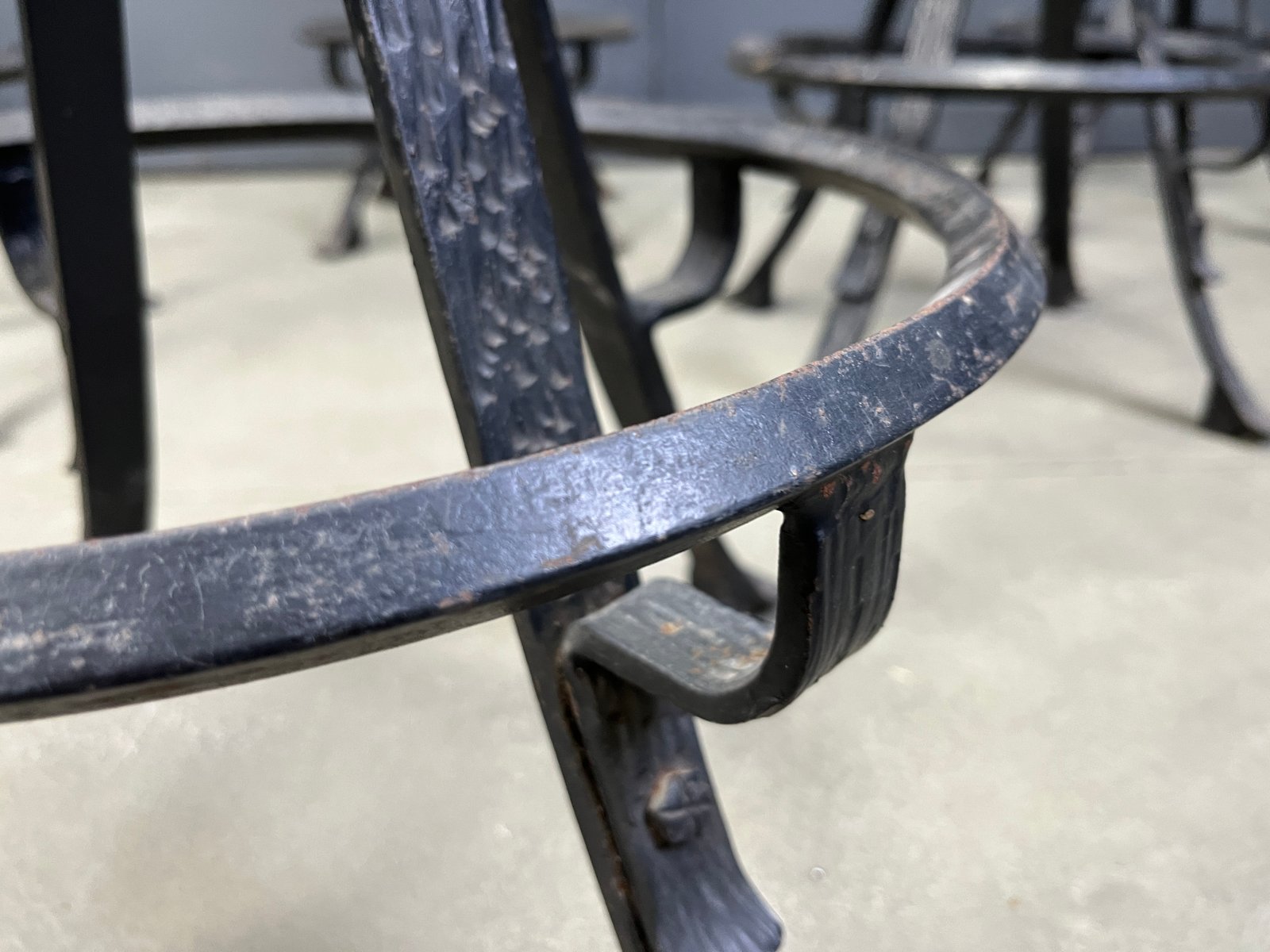 Vintage Brutalist Wrought Iron Bar Stools, 1970s, Set of 6 for sale at ...