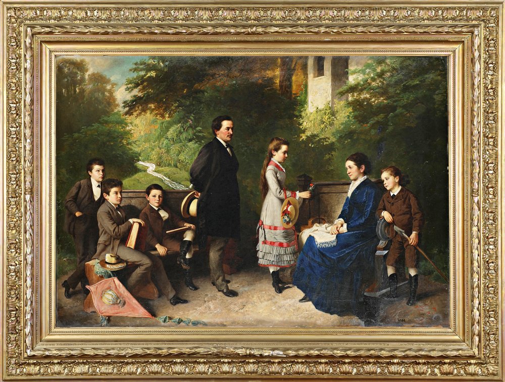 Heinrich Lauenstein, großes Familienportrait, 1881 for sale at Pamono