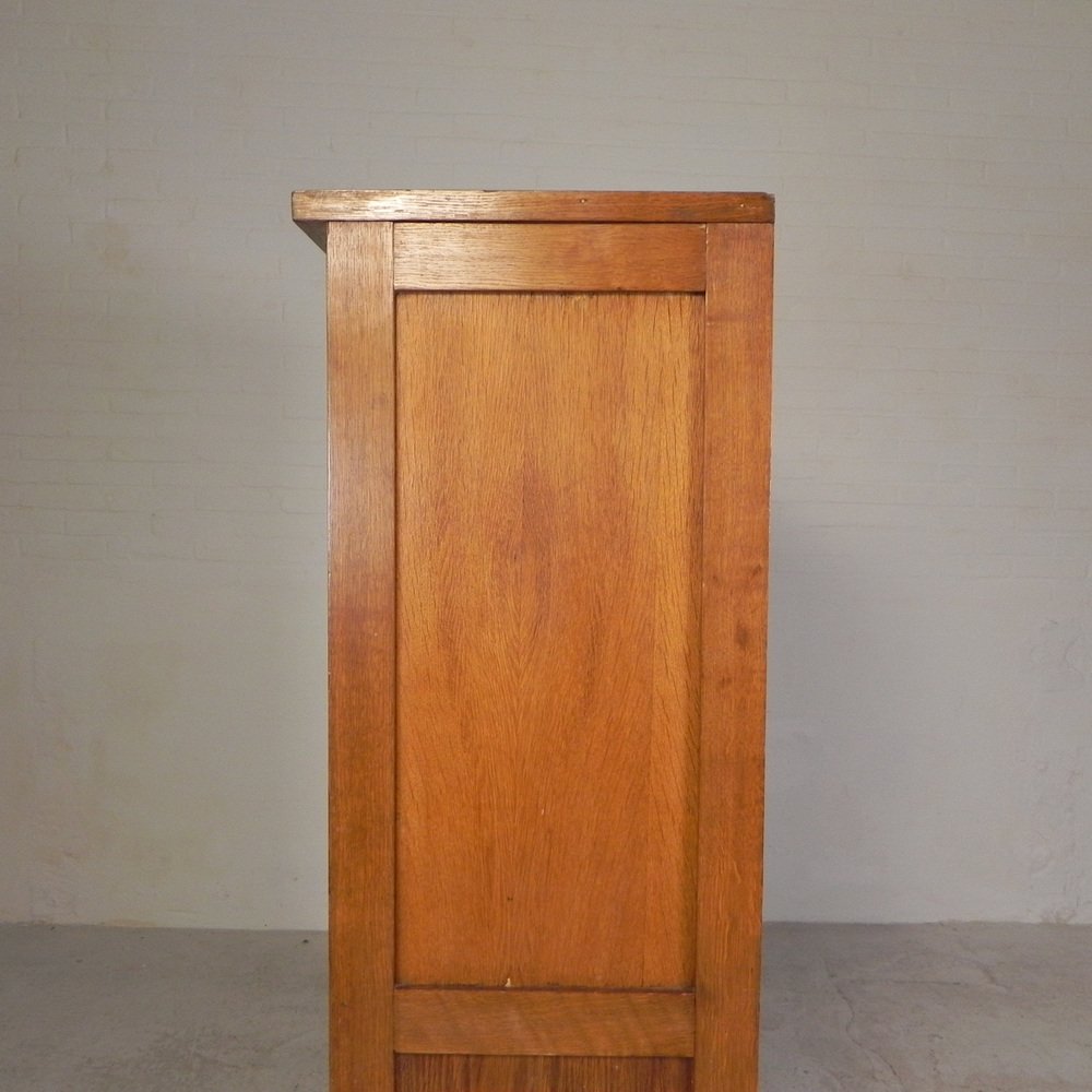 Oak Roller Shutter Box with 2 Shutters, 1930s for sale at Pamono