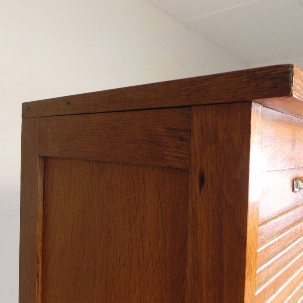 Oak Roller Shutter Box with 2 Shutters, 1930s for sale at Pamono