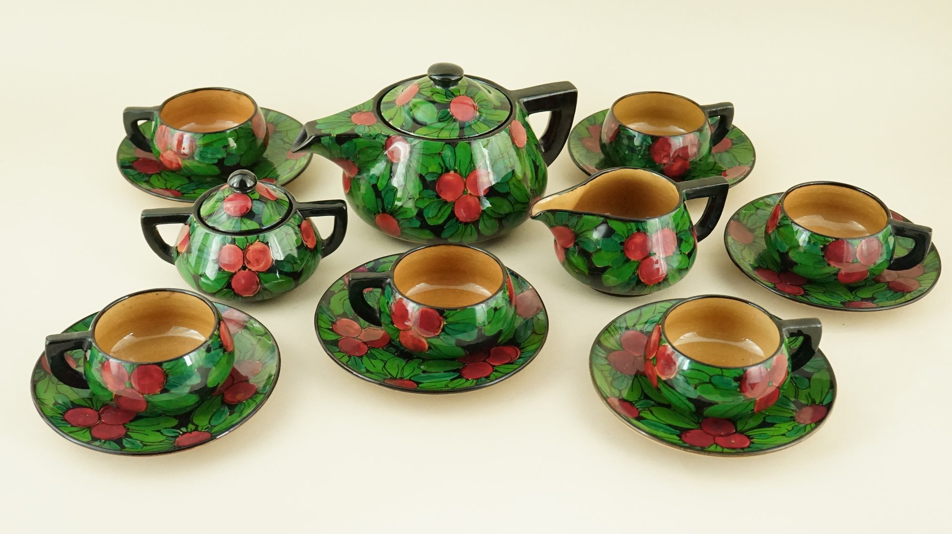 Futuristic Ceramic Tea Service by Renato Bassanelli for Keramos, Rome ...