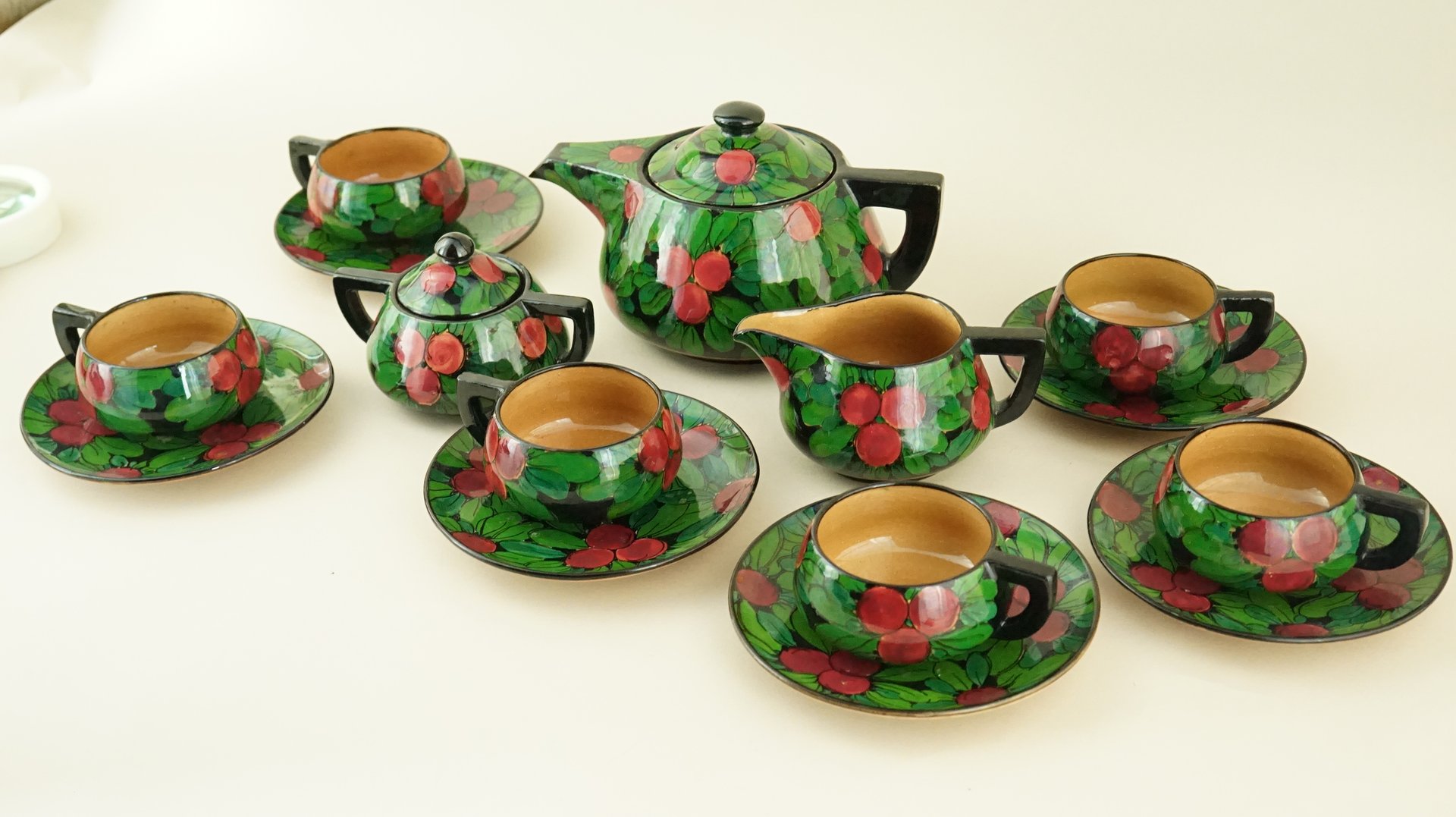 Futuristic Ceramic Tea Service by Renato Bassanelli for Keramos, Rome ...