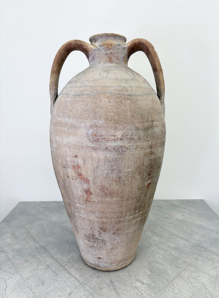 Large Antique Amphora with Swirl Pattern for sale at Pamono