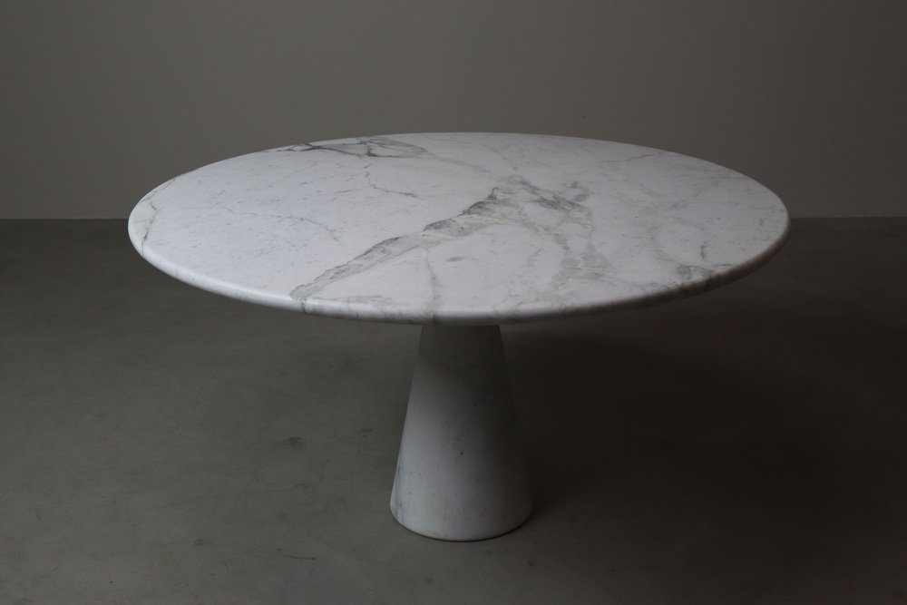 M1 Round Dining Table in Carrara Marble by Angelo Mangiarotti for ...