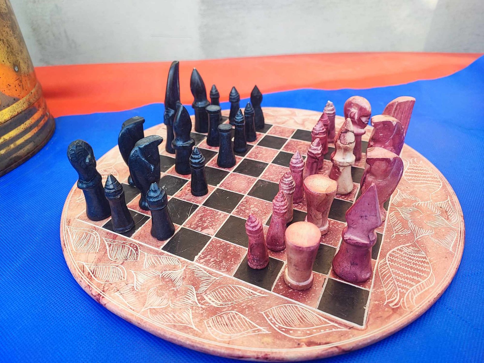 Terracotta Chess Sets, 1970s, Set of 33 for sale at Pamono