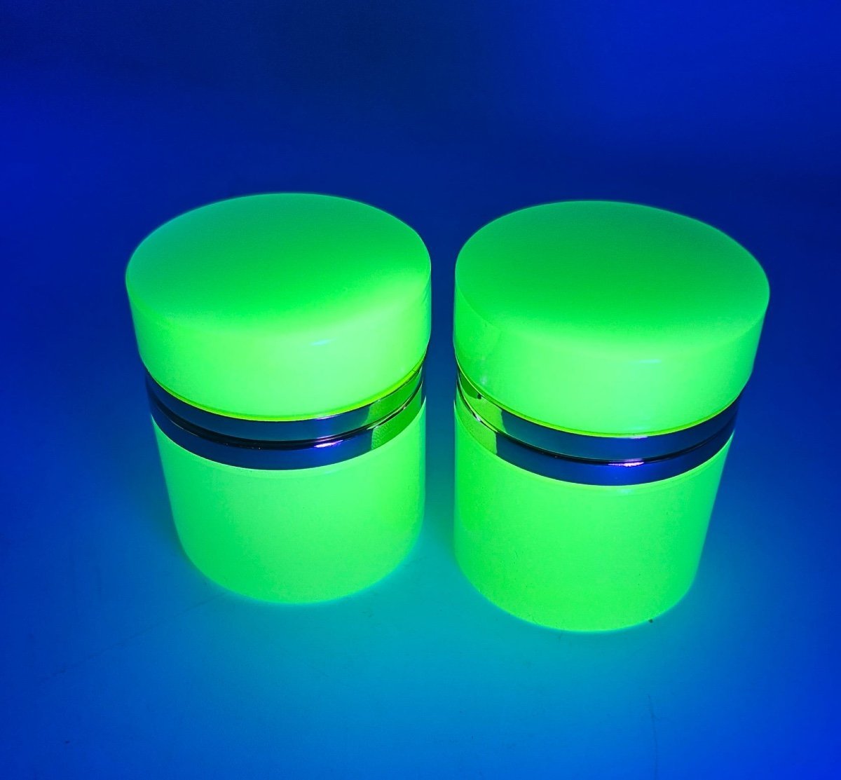 Antique Bohemian Uranium Crystal Cylindrical Boxes, 1920s for sale at ...