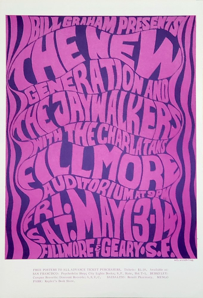 Wes Wilson, New Generation, Lithograph, 1966 for sale at Pamono