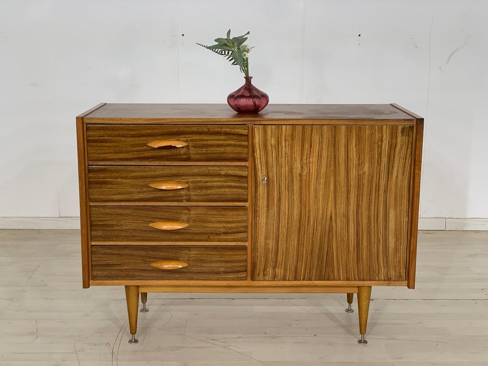 Vintage German Sideboard in Walnut for sale at Pamono