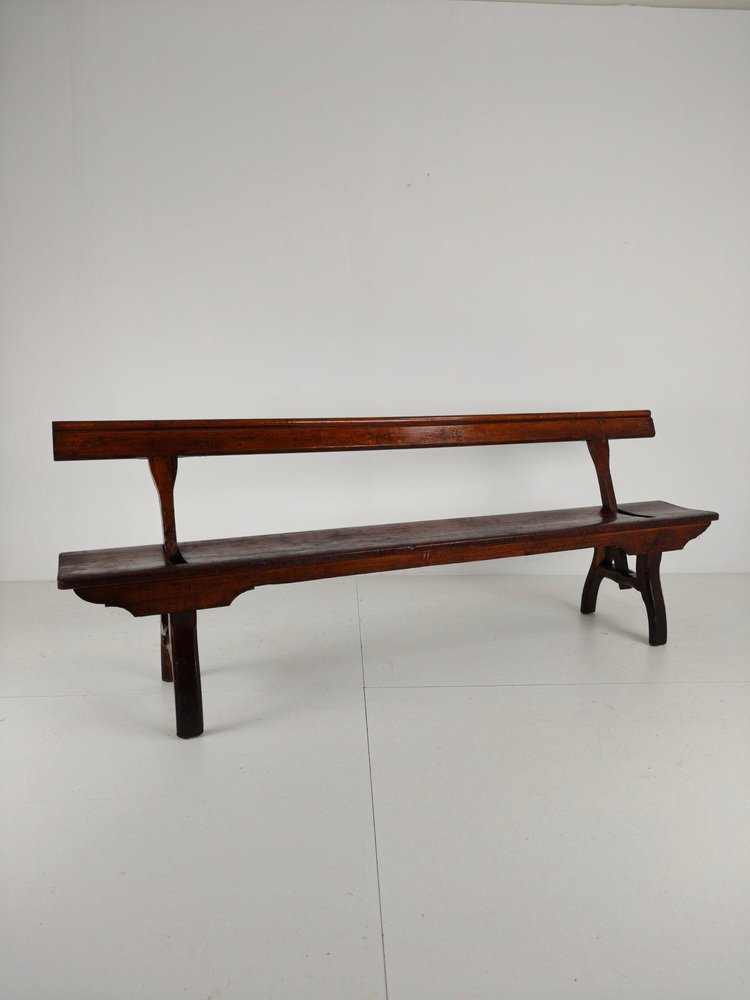 Victorian Pitch Pine Railway Bench for sale at Pamono