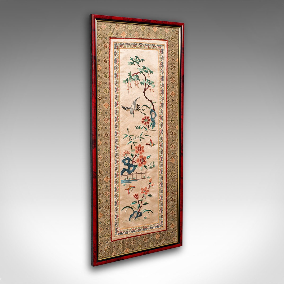 Vintage Embroidered Wall Display Panel, 1930 for sale at Pamono