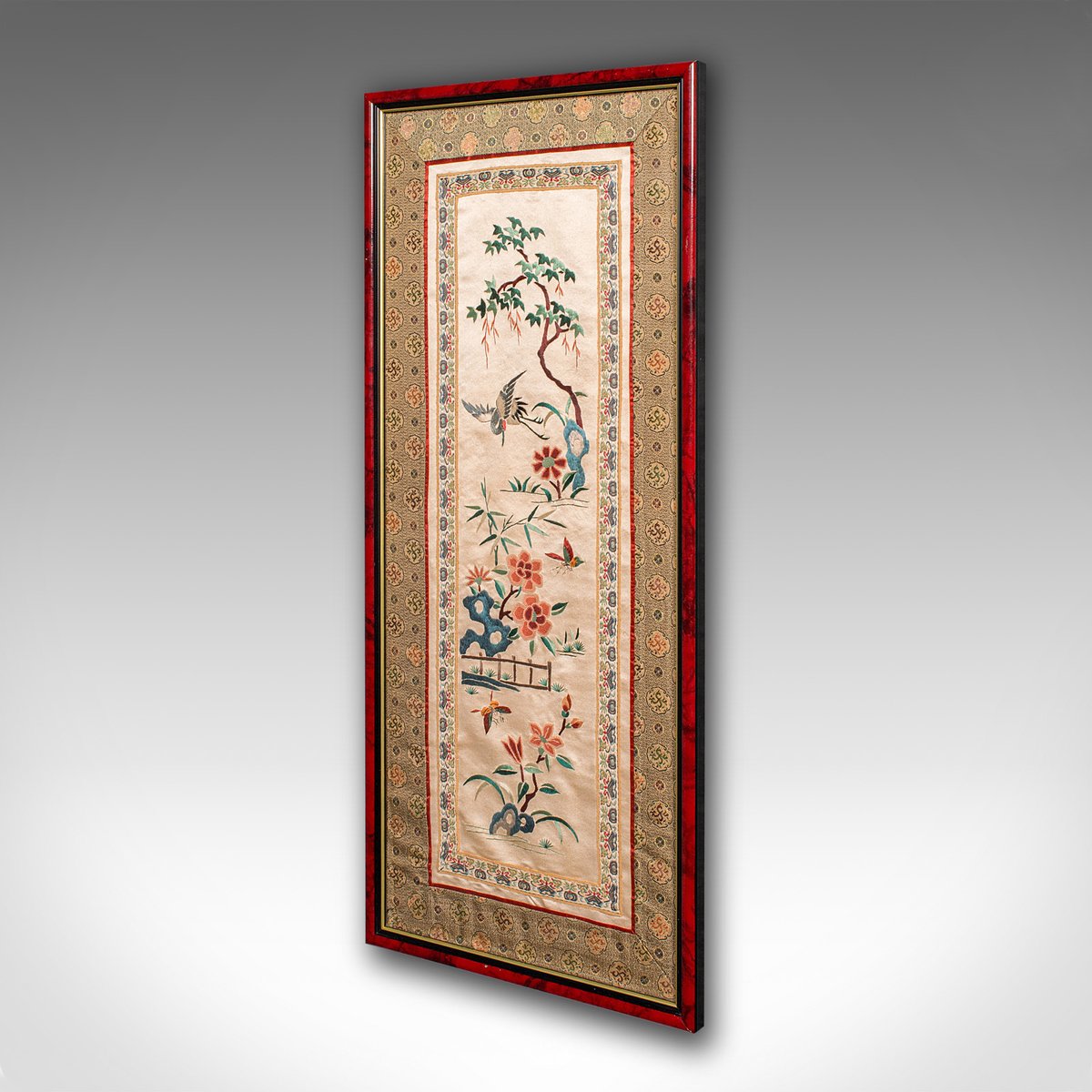 Vintage Embroidered Wall Display Panel, 1930 for sale at Pamono