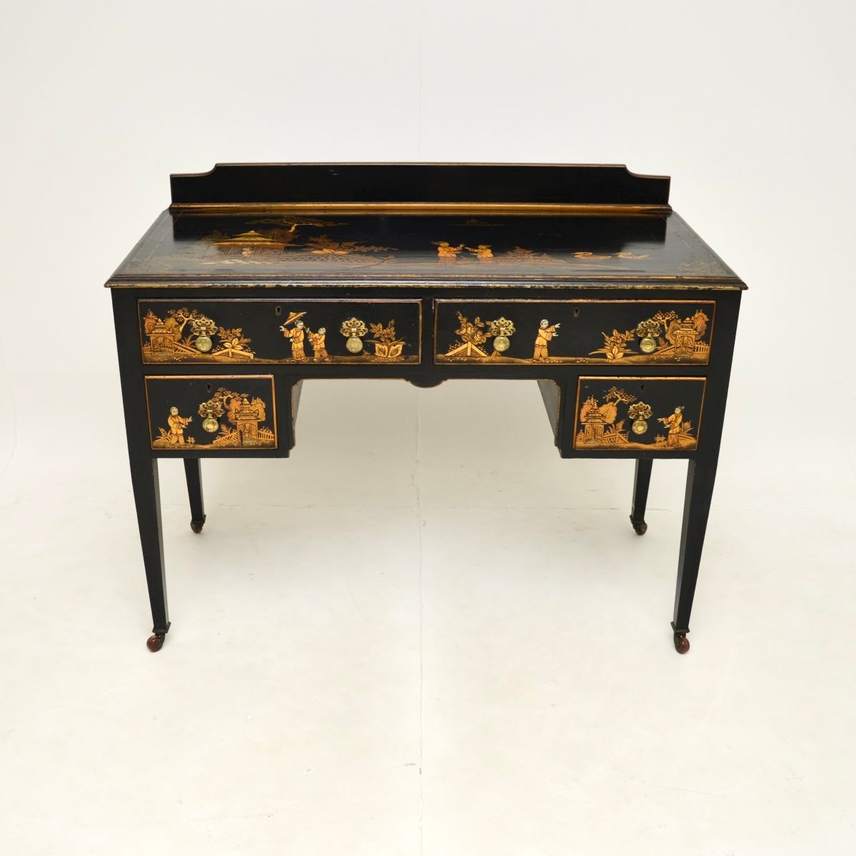 Antique Lacquered Chinoiserie Dressing Table, 1900 for sale at Pamono