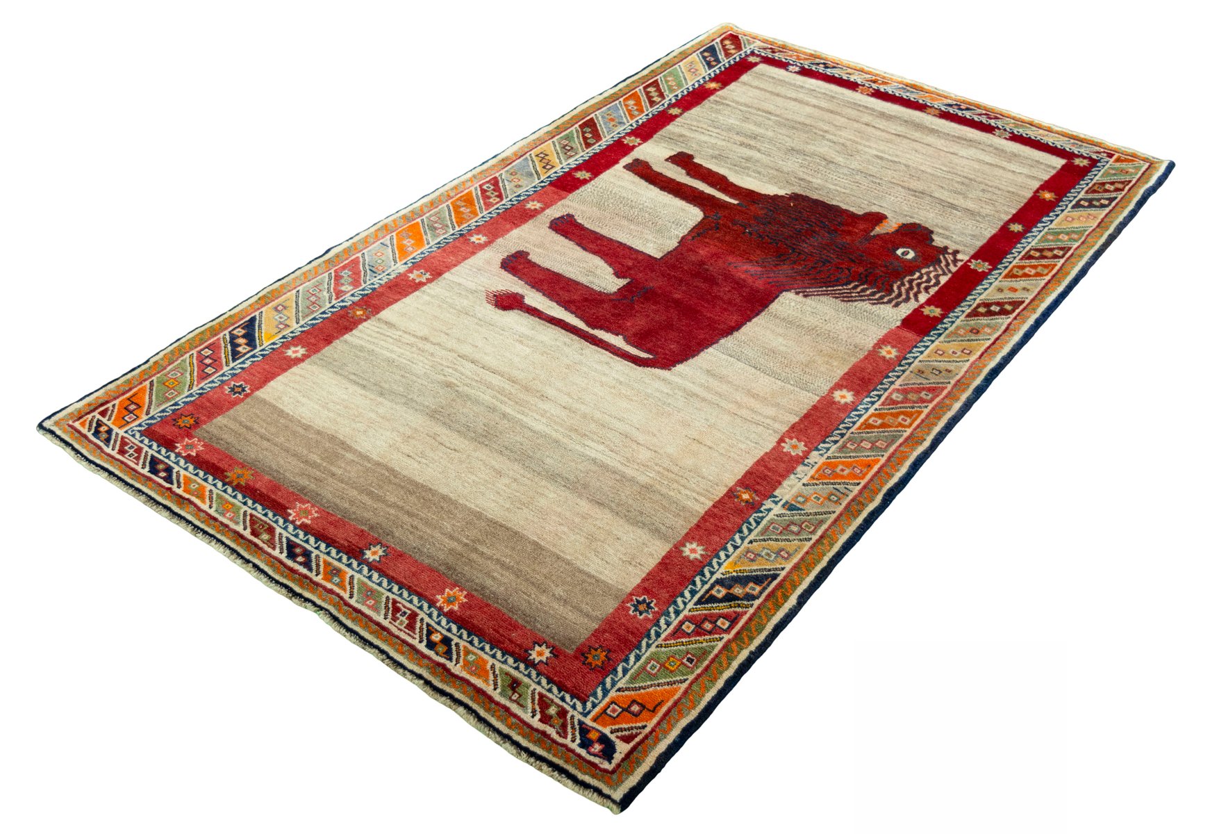 Hand-Knotted Gabbeh Nomadic Rug for sale at Pamono