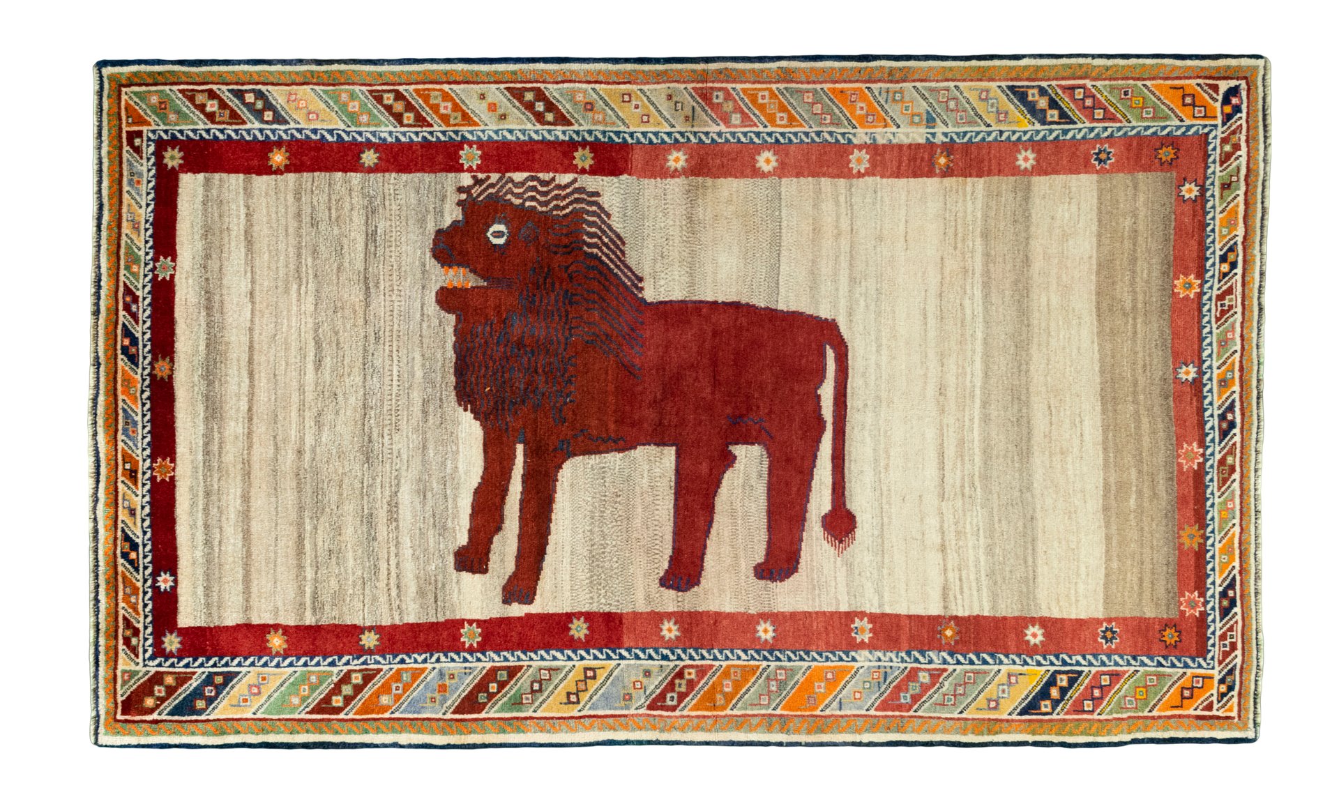 Hand-Knotted Gabbeh Nomadic Rug for sale at Pamono