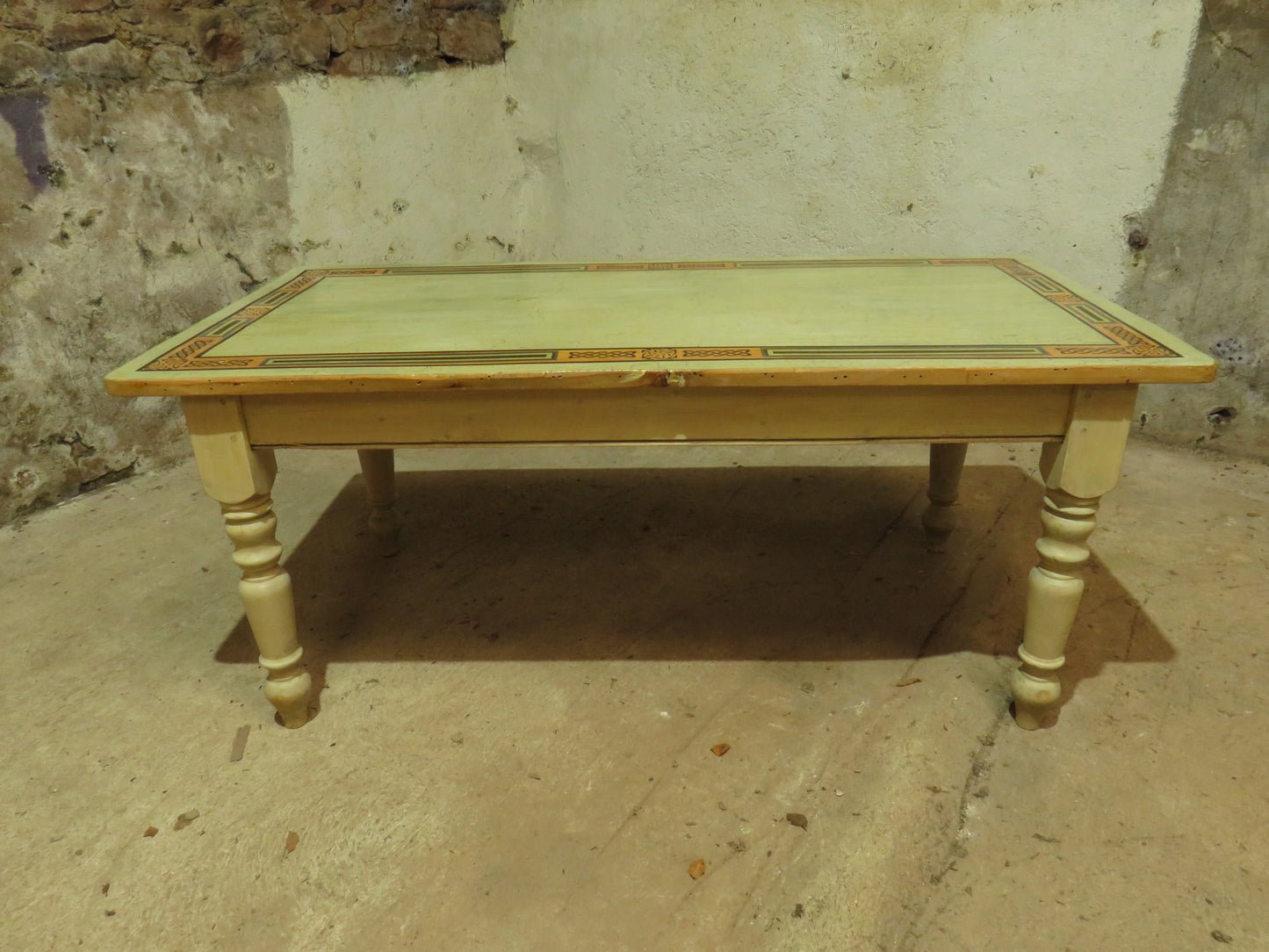 Hand Painted Celtic Viking Themed Table by Tina Turner, 1970s for sale ...