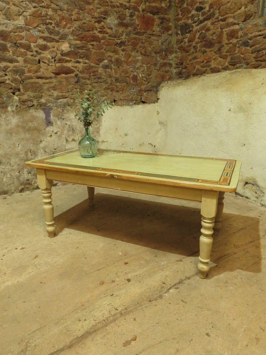 Hand Painted Celtic Viking Themed Table by Tina Turner, 1970s for sale ...