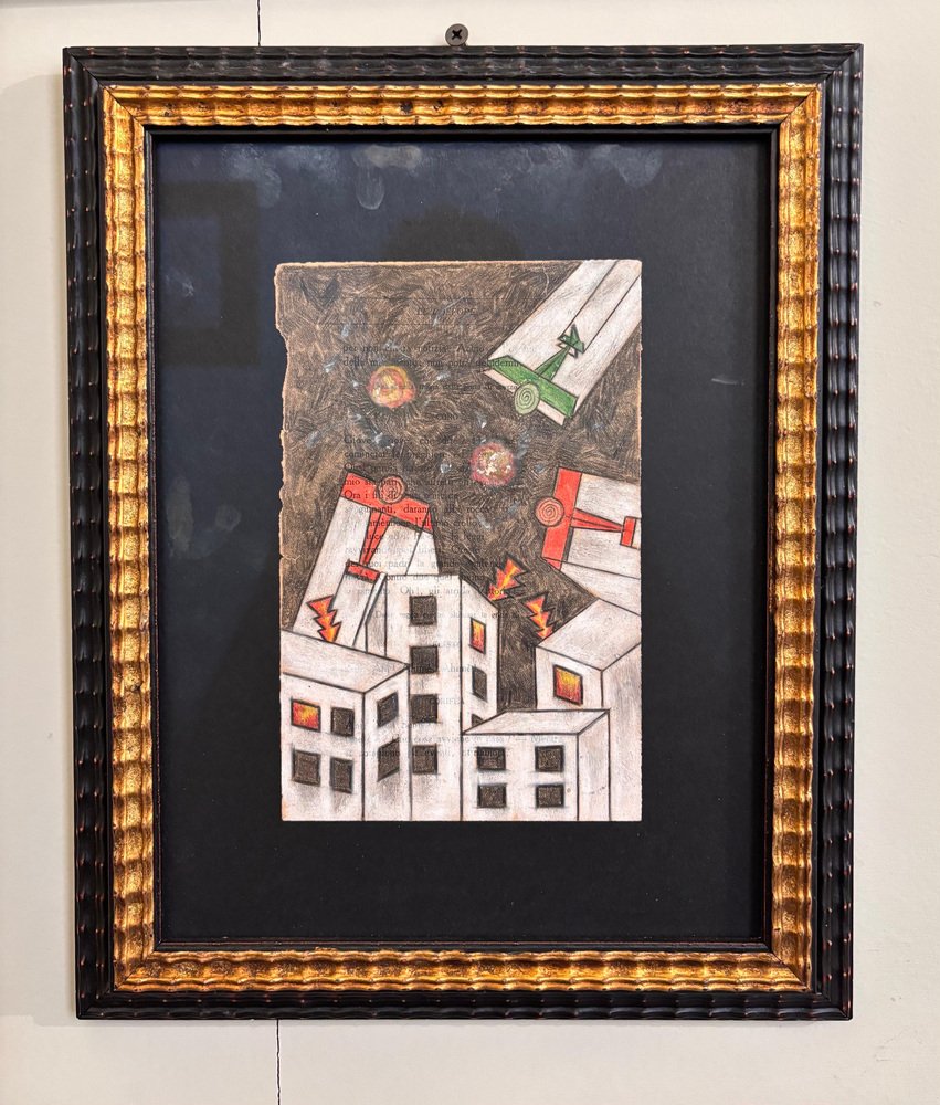 Michele Falanga, Aeropittura City in the Night, 1930s, Techniques ...