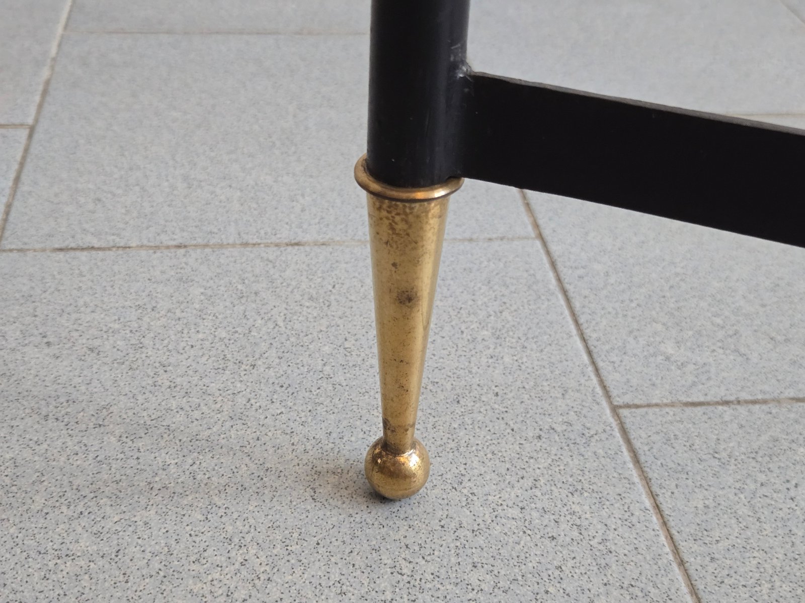 Mid-Century French Store Display Table in Steel, Brass & Glass for Dekora, 1950s for sale at Pamono