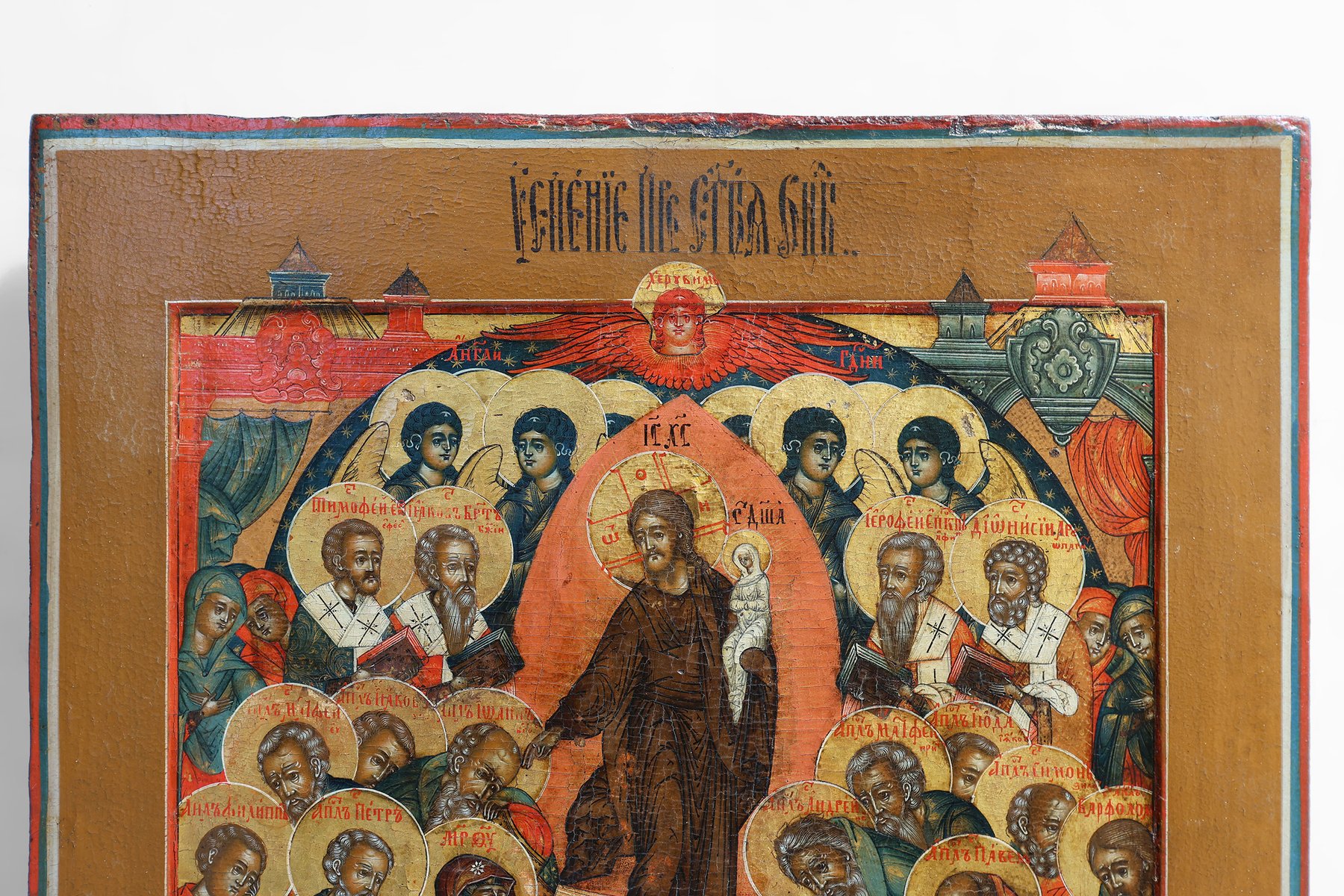 19th Century Traditional Religious Icon Dormition of the Holy Virgin in ...