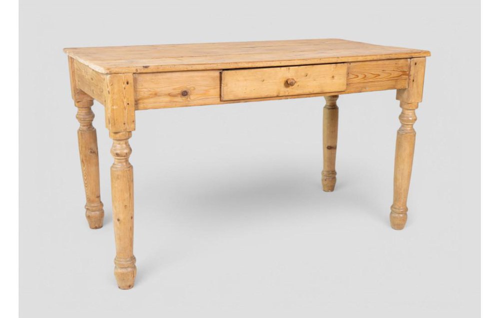 Rustic Pine Wood Work Table for sale at Pamono