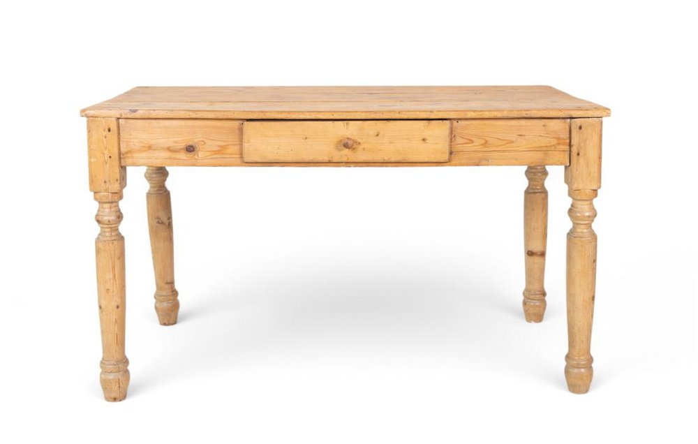 Rustic Pine Wood Work Table for sale at Pamono