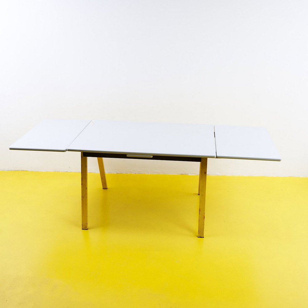 Industrial Table with Iron Legs and Extendable Resistant Chipboard Top ...