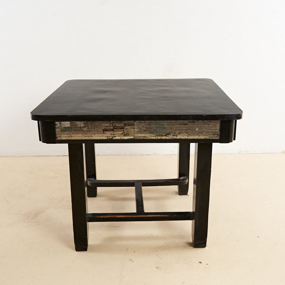 Art Deco Black Table for sale at Pamono