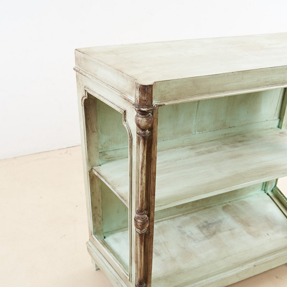 Bookcase in Mint Green with Dark Brown Shades for sale at Pamono