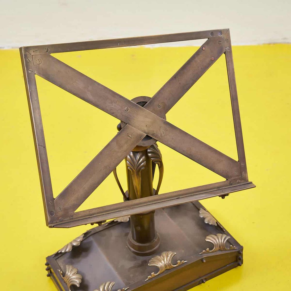 Vintage Metal Lectern in Bronze Casting for sale at Pamono