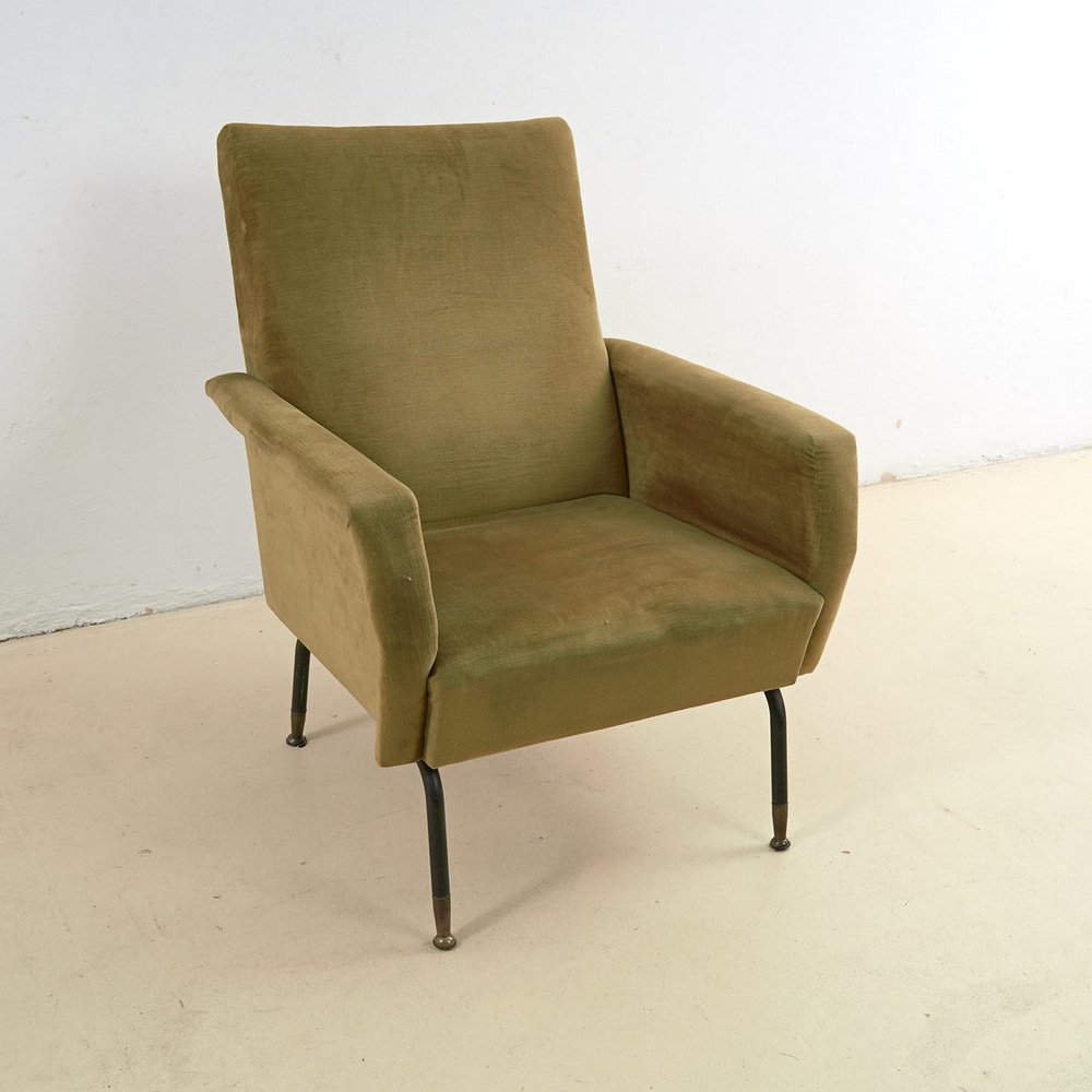 Vintage Lounge Chair in Fabric, 1950s for sale at Pamono