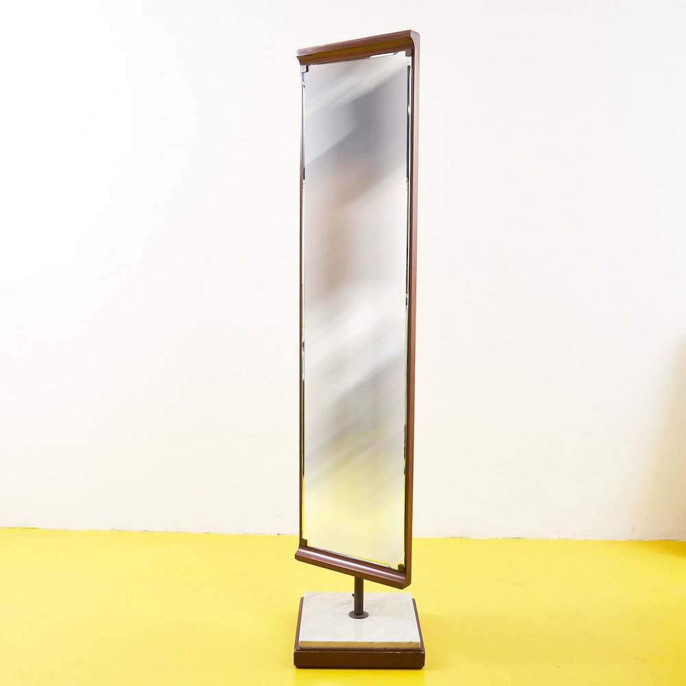 Revolving Bedroom Mirror with Marble Base for sale at Pamono