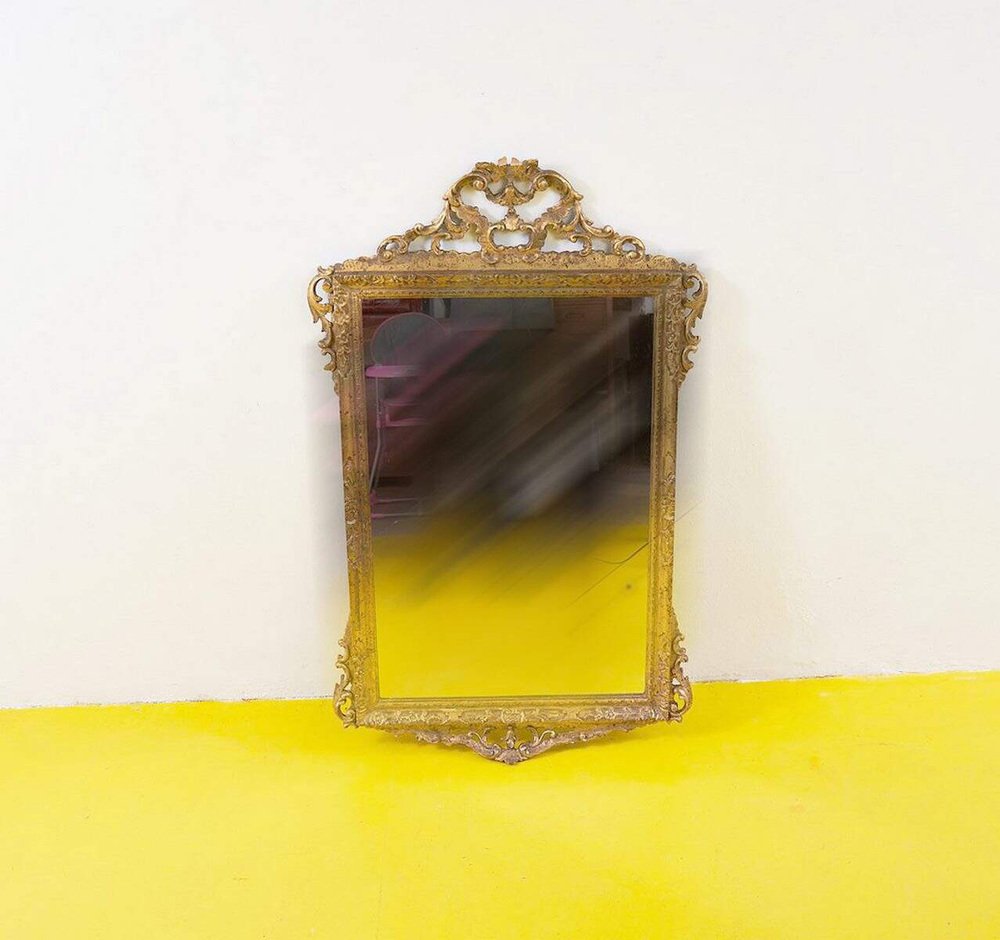 Antique Mirror in Golden Wood, 1900s for sale at Pamono