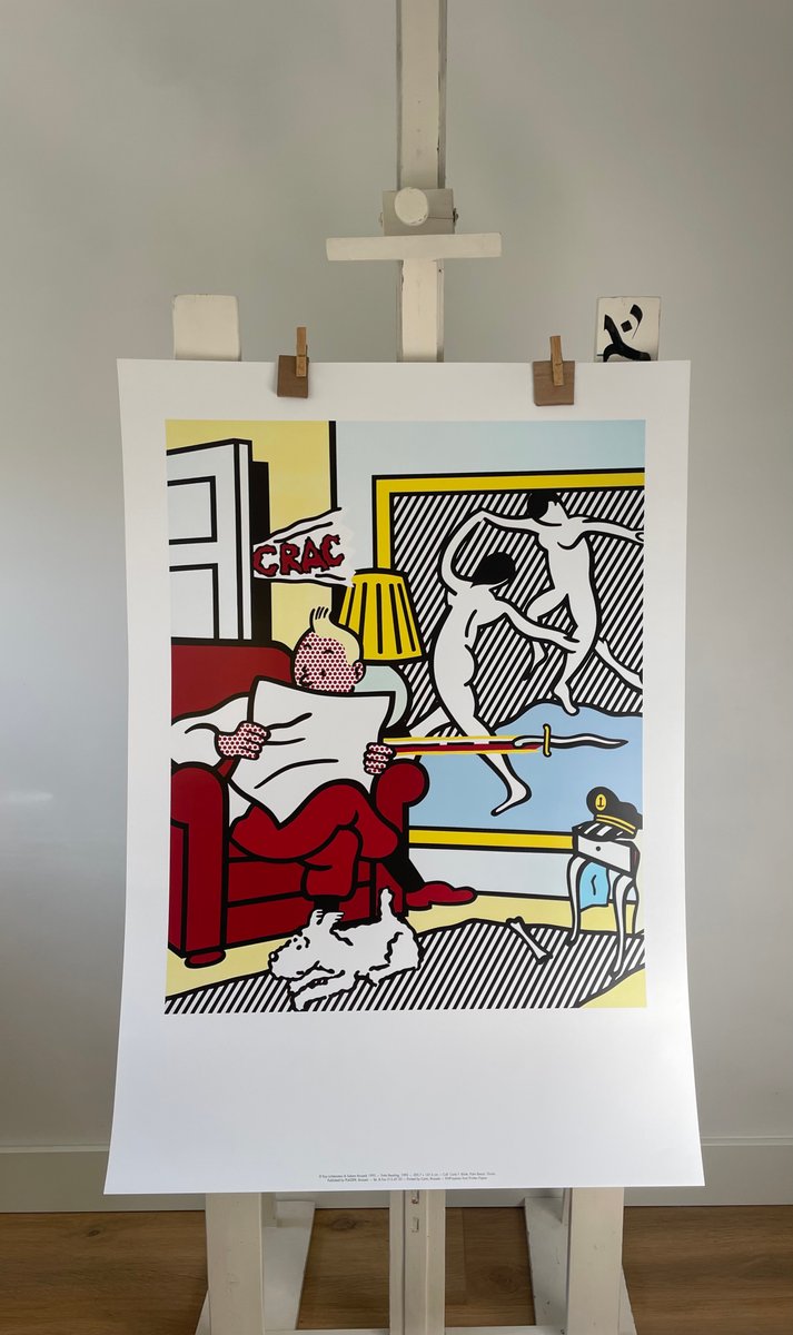 Roy Lichtenstein, Tintin Reading, 1993, Paper for sale at Pamono