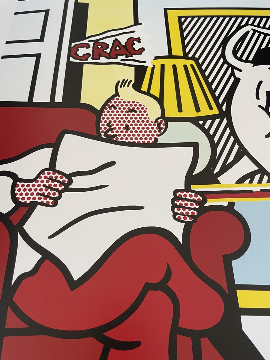 Roy Lichtenstein, Tintin Reading, 1993, Paper for sale at Pamono