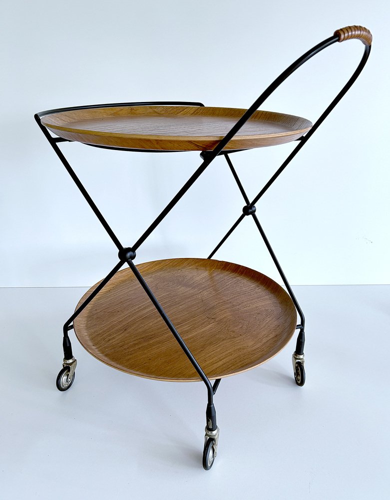 Vintage Scandinavian Serving Bar Cart with Carry Ontrays, 1960s for ...