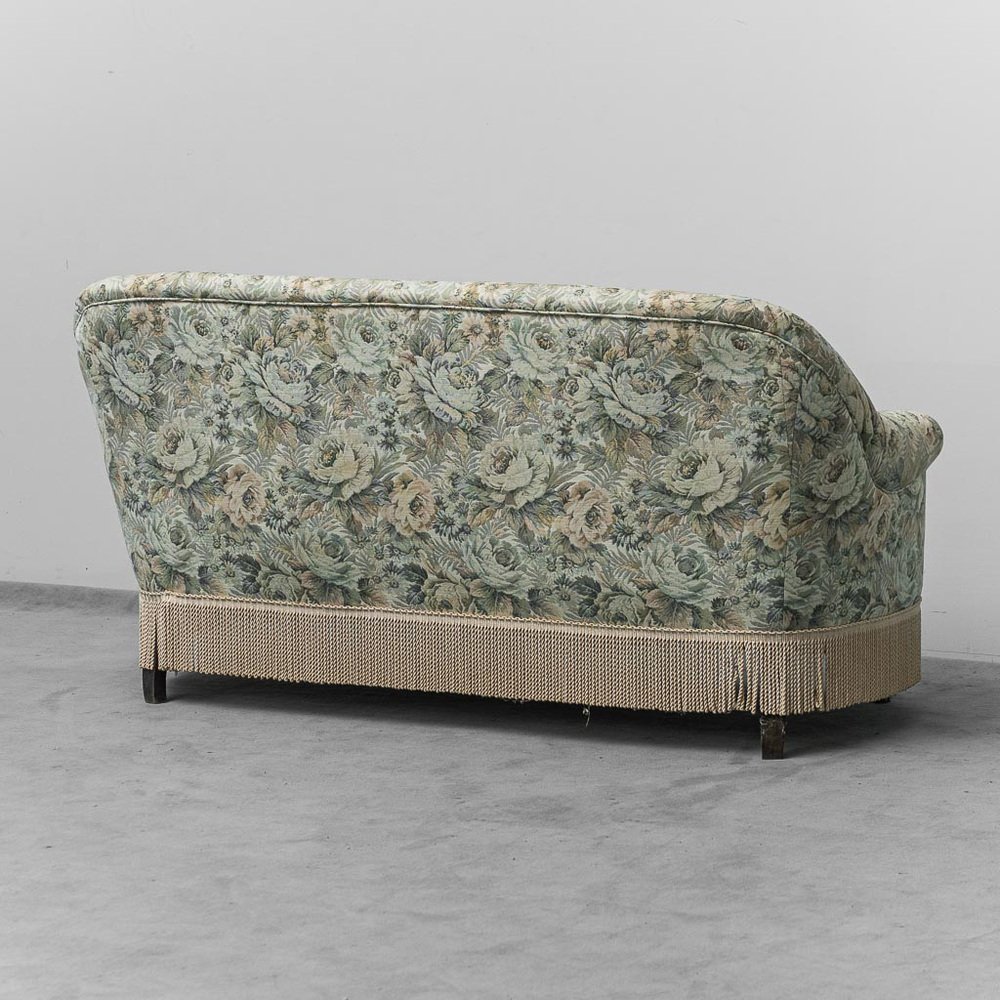 Vintage Two-Seater Sofa with Floral Pattern, 1950s for sale at Pamono