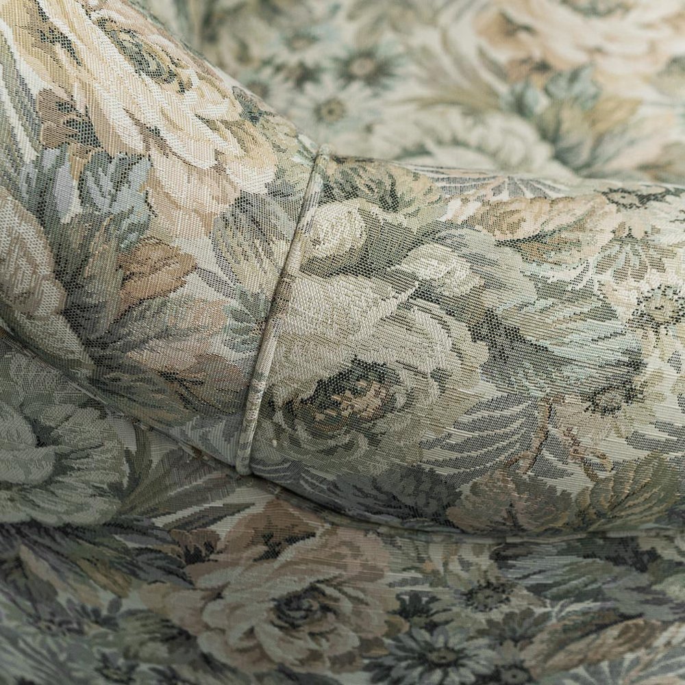 Vintage Two-Seater Sofa with Floral Pattern, 1950s for sale at Pamono