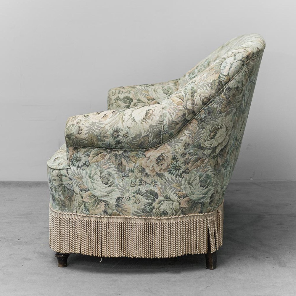 Vintage Two-Seater Sofa with Floral Pattern, 1950s for sale at Pamono